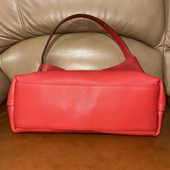 Longchamp | Bags | Authentic Longchamp Red Leather Shoulder Bag | Poshmark